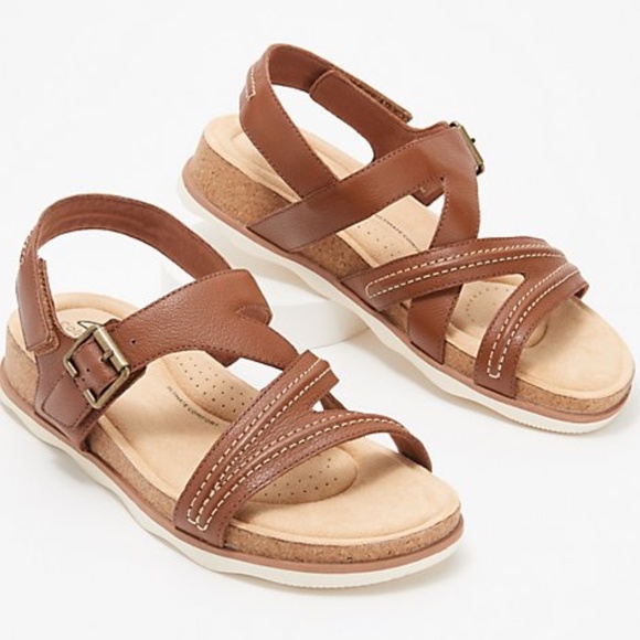 Brynn Tan Leather Platform Sandal